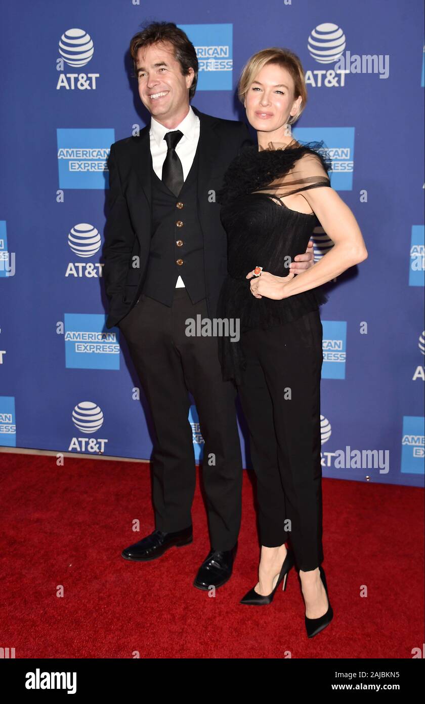 PALM SPRINGS, CA - JANUARY 02: Rupert Goold (L) and Renée Zellweger ...