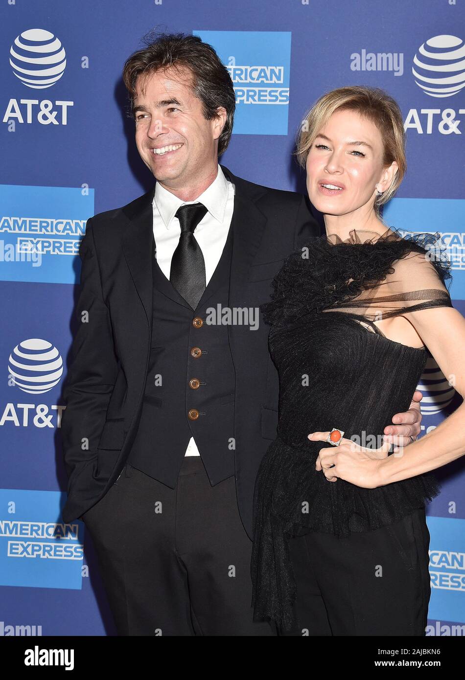 PALM SPRINGS, CA - JANUARY 02: Rupert Goold (L) and Renée Zellweger ...