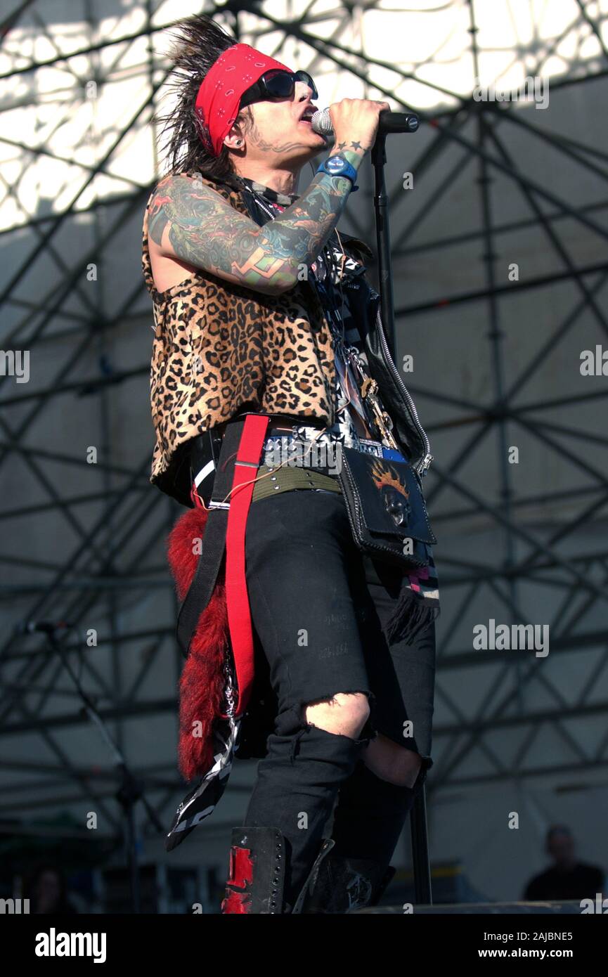 Guitarist nikki sixx from motley crue hi-res stock photography and ...