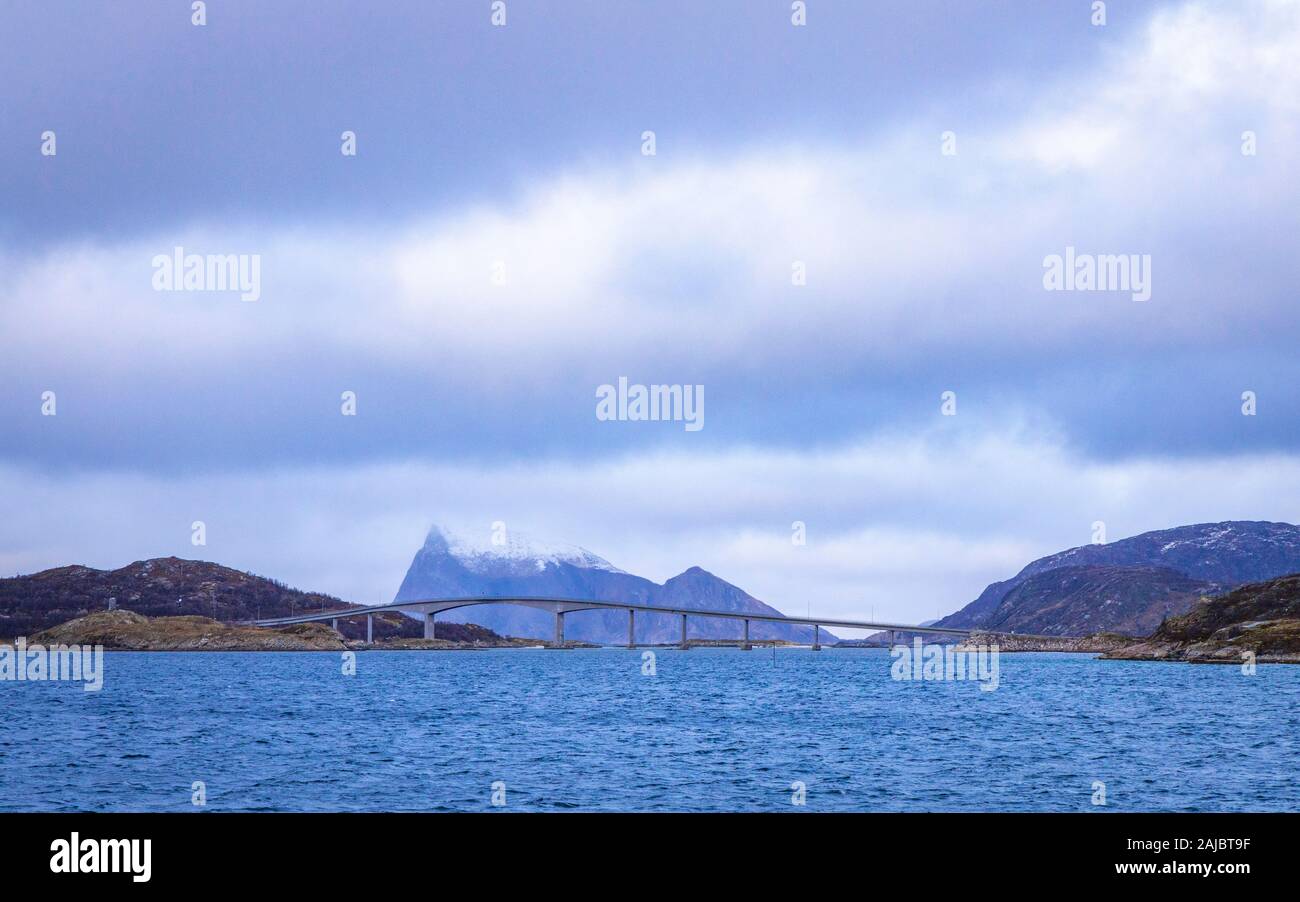 Harbour and village Brensholmen, North Norway Stock Photo - Alamy