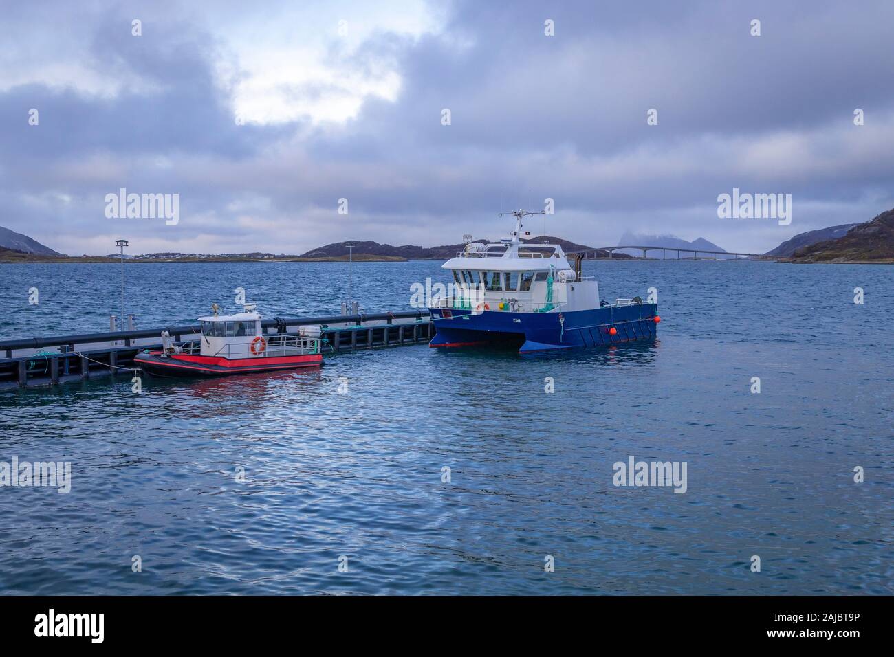 Harbour and village Brensholmen, North Norway Stock Photo - Alamy
