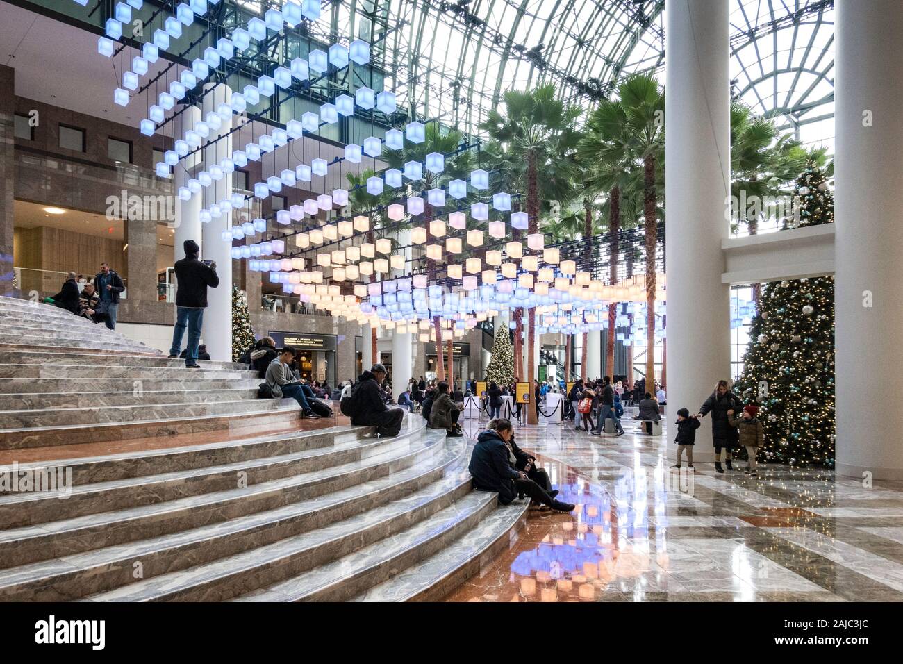 The Winter Garden at Brookfield Place is decorated for the holidays ...