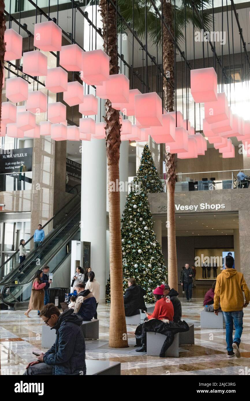 The Winter Garden at Brookfield Place is decorated for the holidays ...