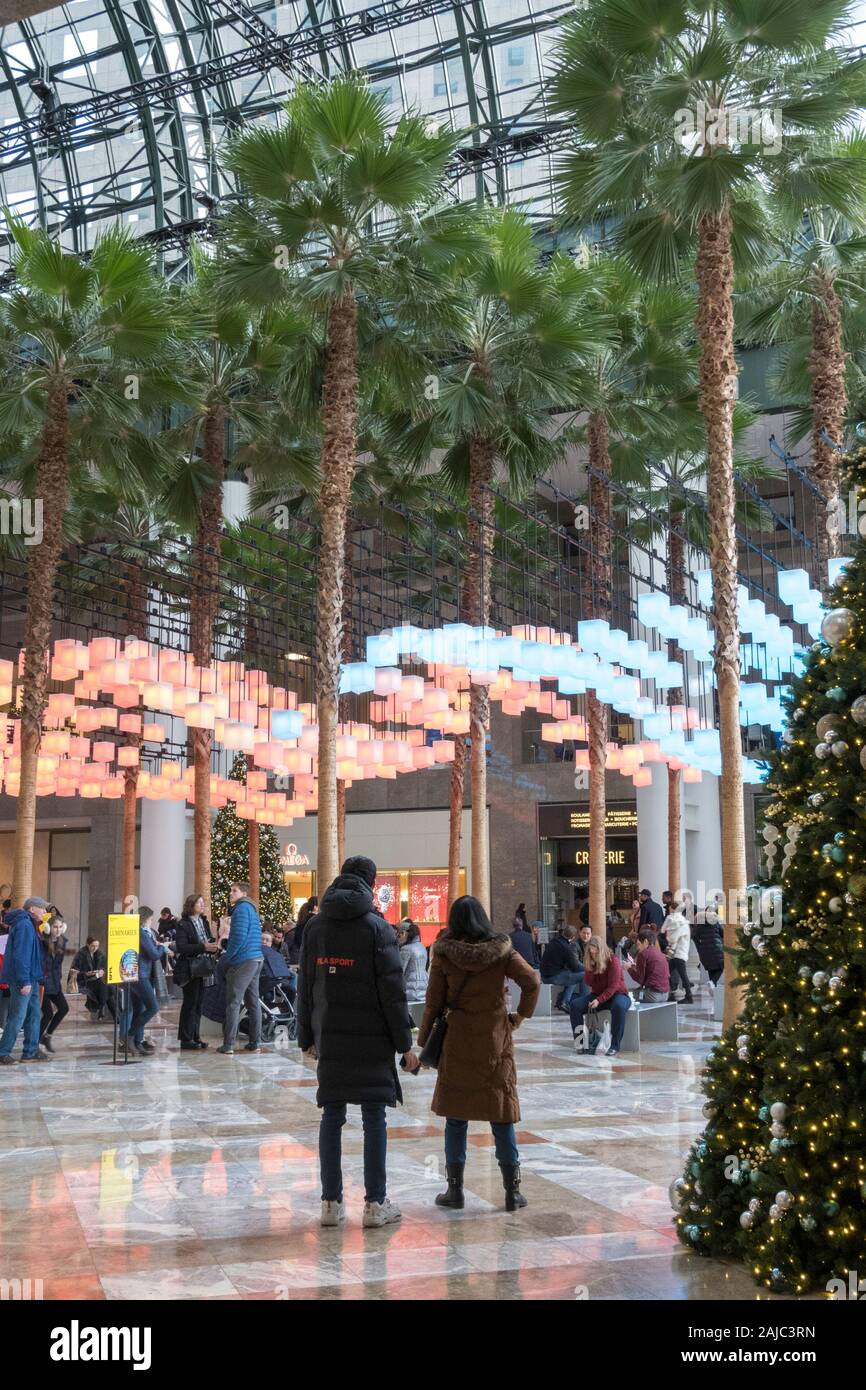 The Winter Garden at Brookfield Place is decorated for the holidays ...
