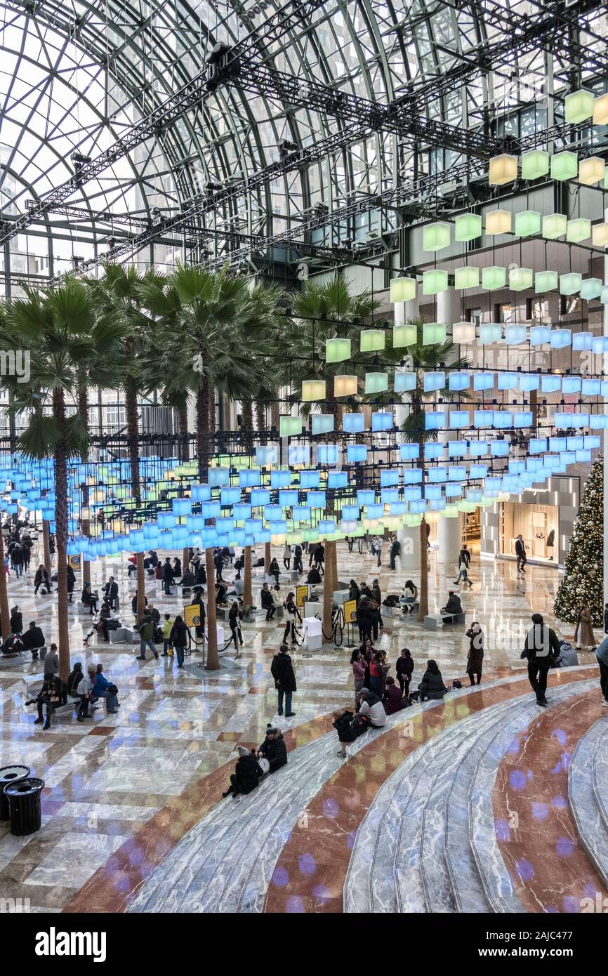 The Winter Garden at Brookfield Place is decorated for the holidays ...