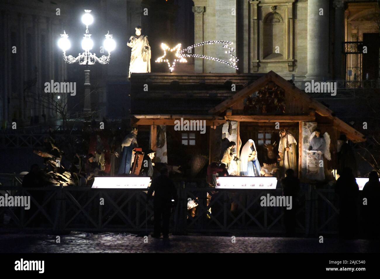 Rome Italy Basilica of Saint Peter - Christmas nativity scene Credit ...