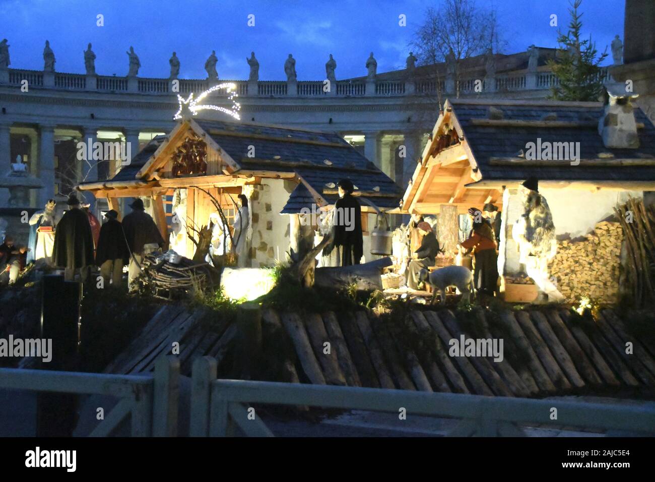 Rome Italy Basilica of Saint Peter - Christmas nativity scene Credit ...