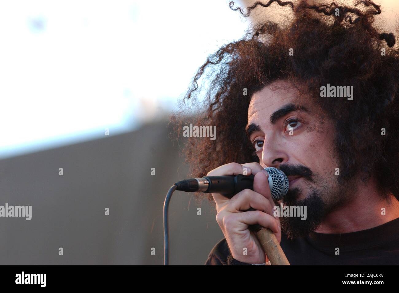 Italy Imola 2004-06-20 : Caparezza ,Italian singer,during the concert ...