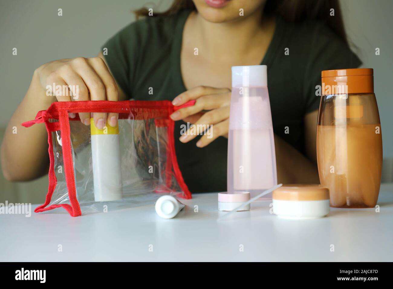 Woman cosmetic kit portable hi-res stock photography and images - Alamy
