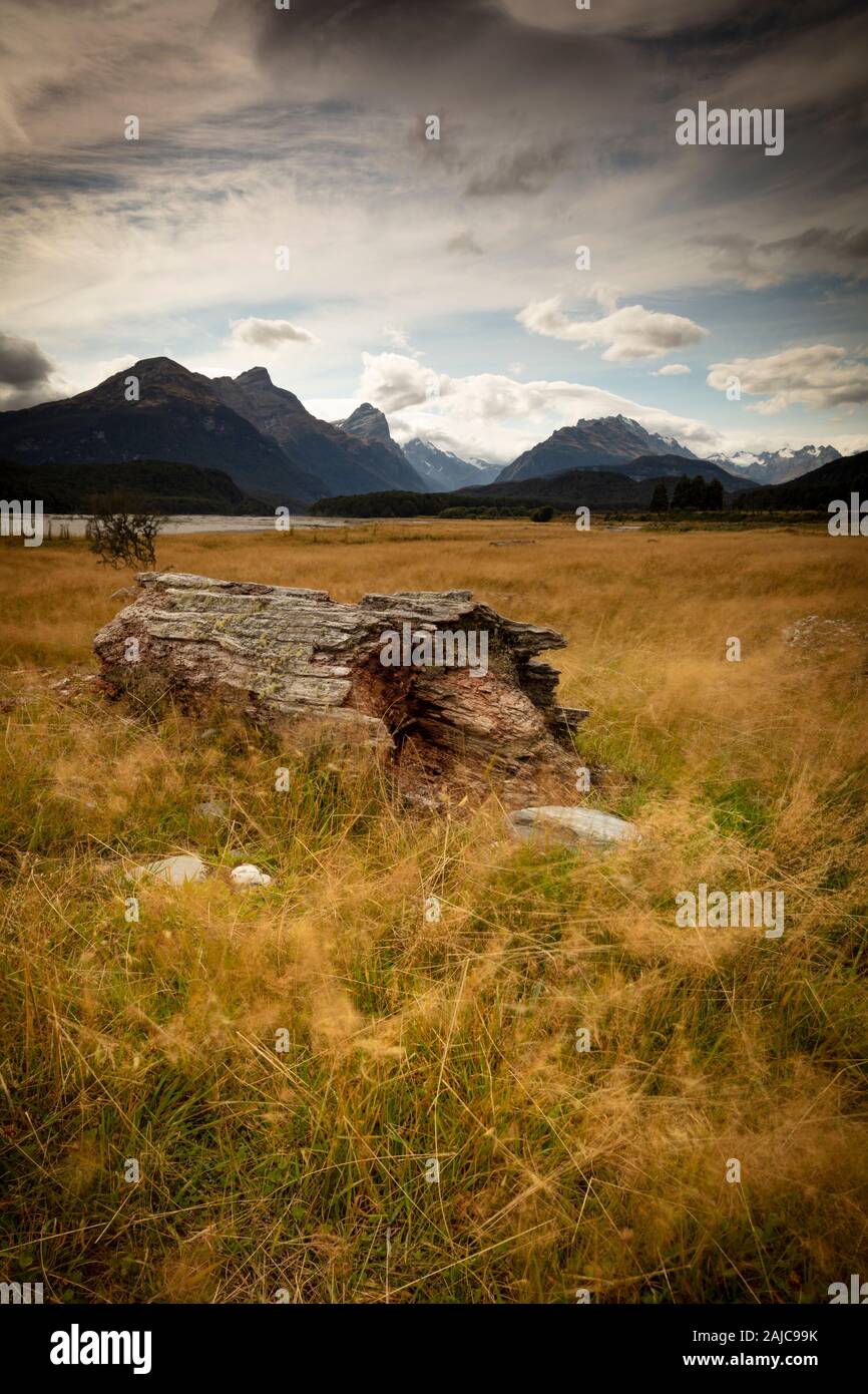 A view leading down the Rees Valley 15 kilometres from the town of ...