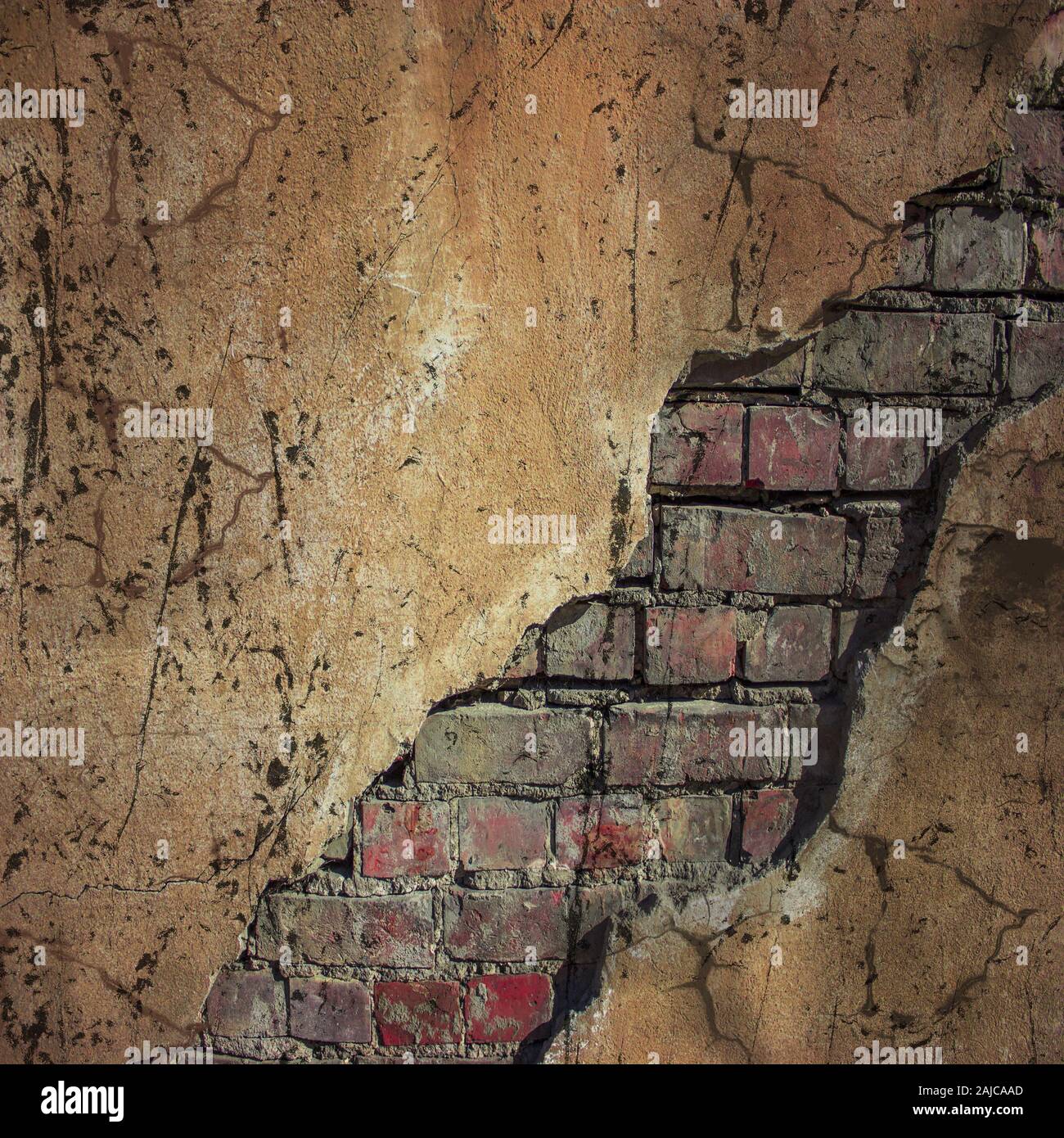 Cracked brick wall cool texture and colors with a grunge vibe with ...