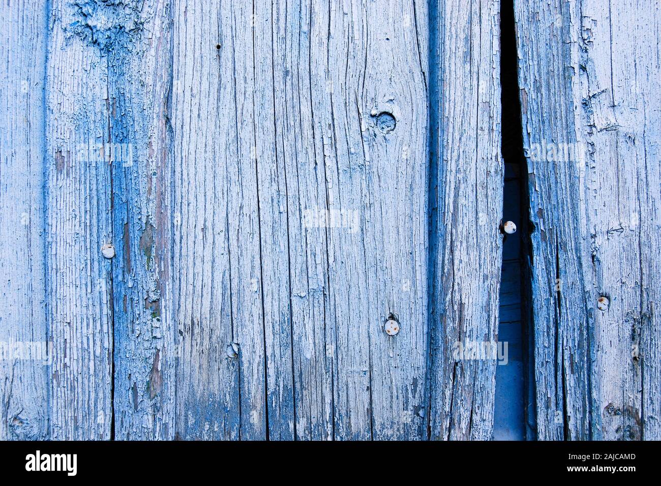 Painted blue wooden fence hi-res stock photography and images - Alamy