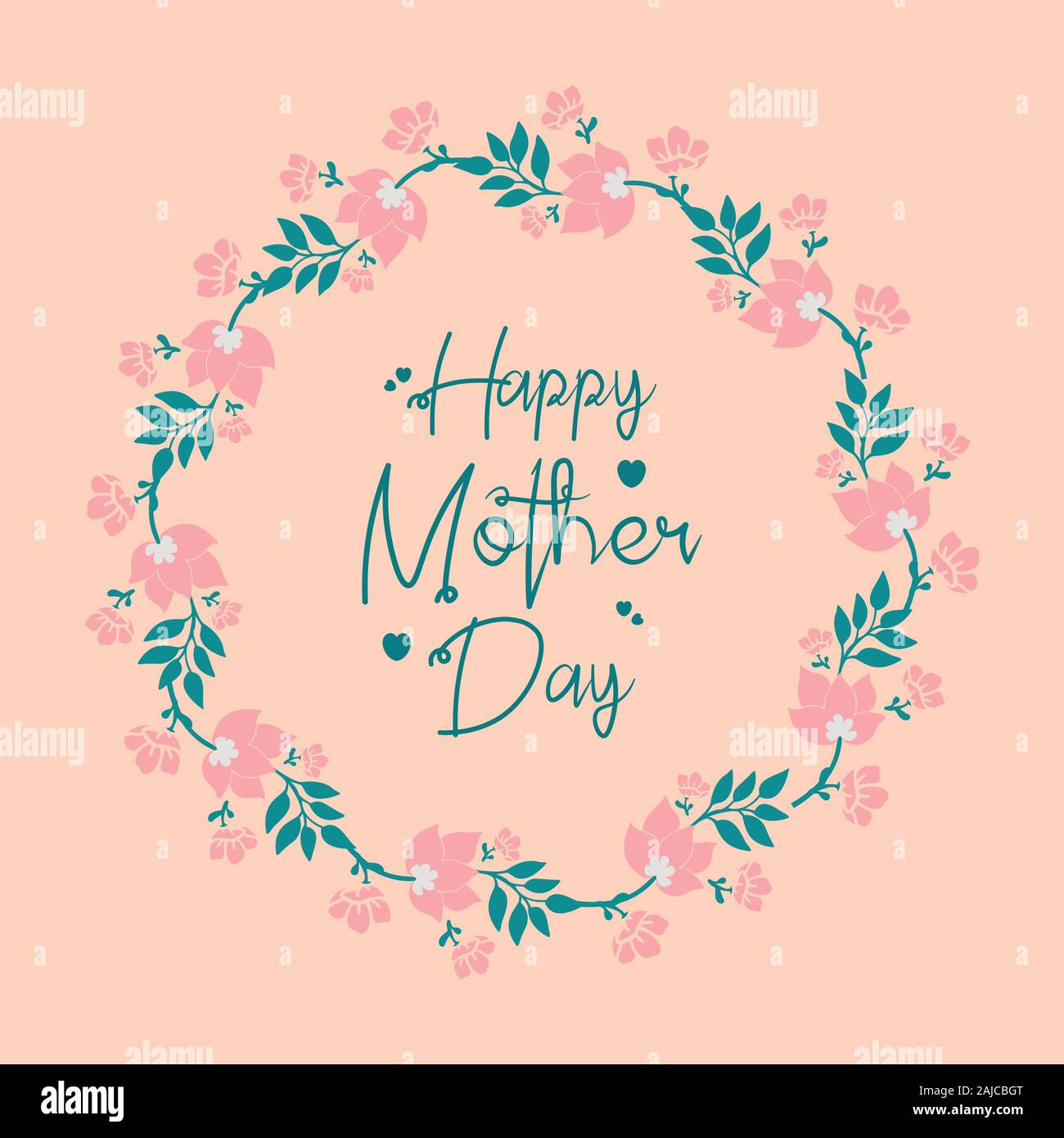 Elegant crowd leaf pink Stock Vector Images - Alamy