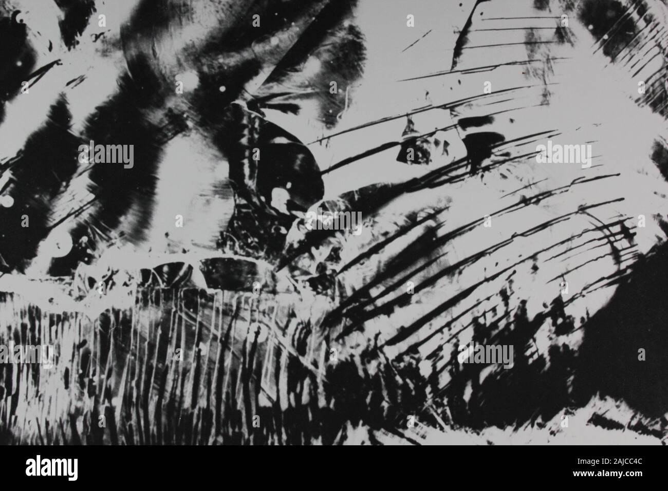 Fine seventies black and white extreme high contrast abstract ...