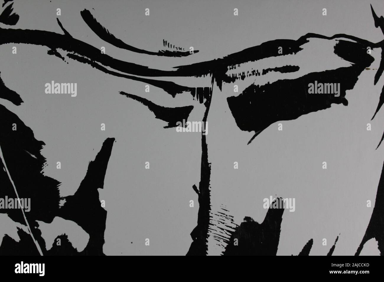 Fine seventies black and white extreme high contrast abstract ...