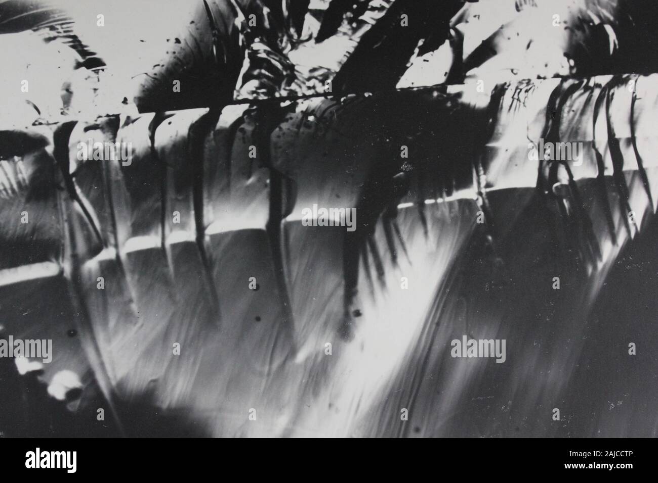 Fine seventies black and white extreme high contrast abstract ...