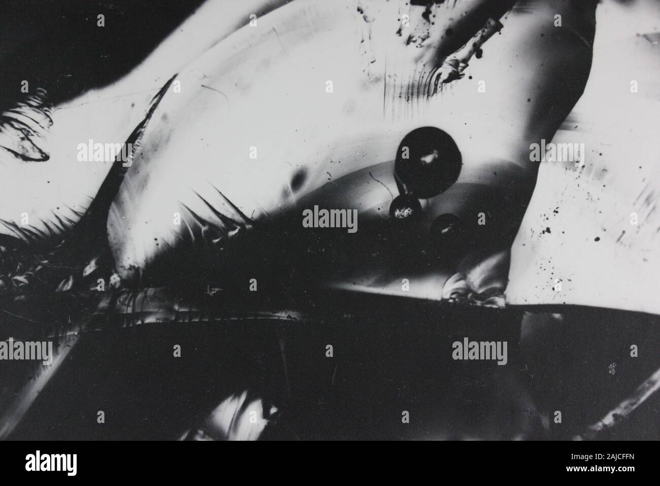 Fine seventies black and white extreme high contrast abstract ...