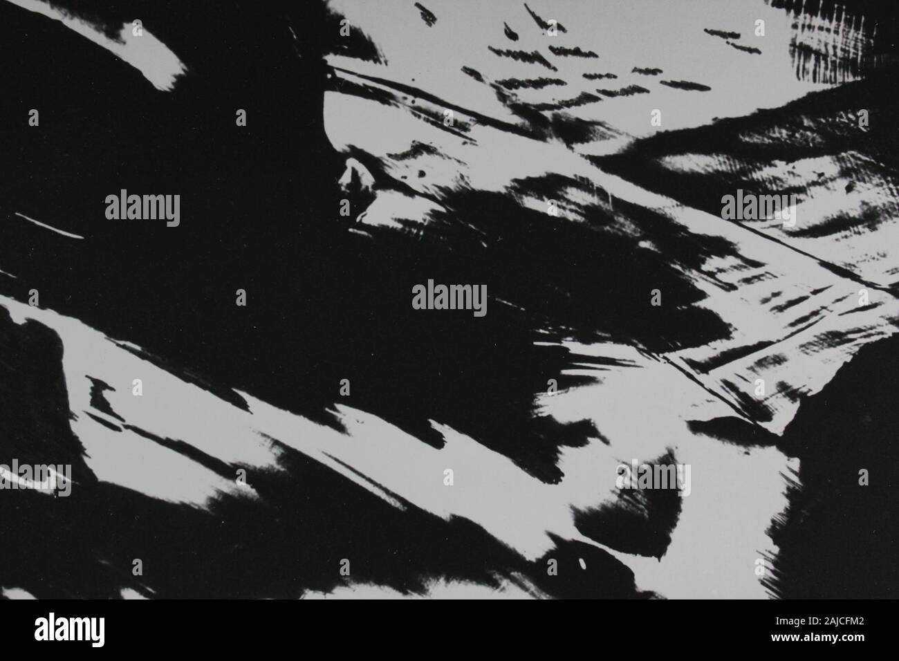 Fine seventies black and white extreme high contrast abstract ...