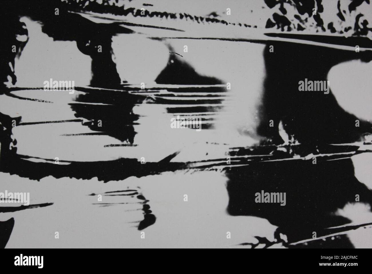 Fine seventies black and white extreme high contrast abstract ...