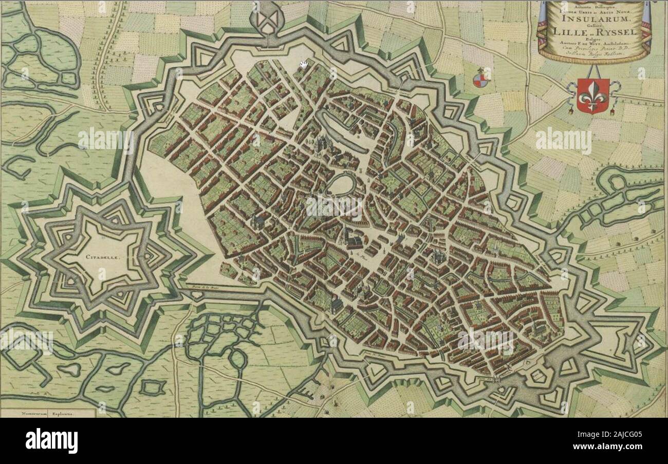 Antique map of lille hi-res stock photography and images - Alamy