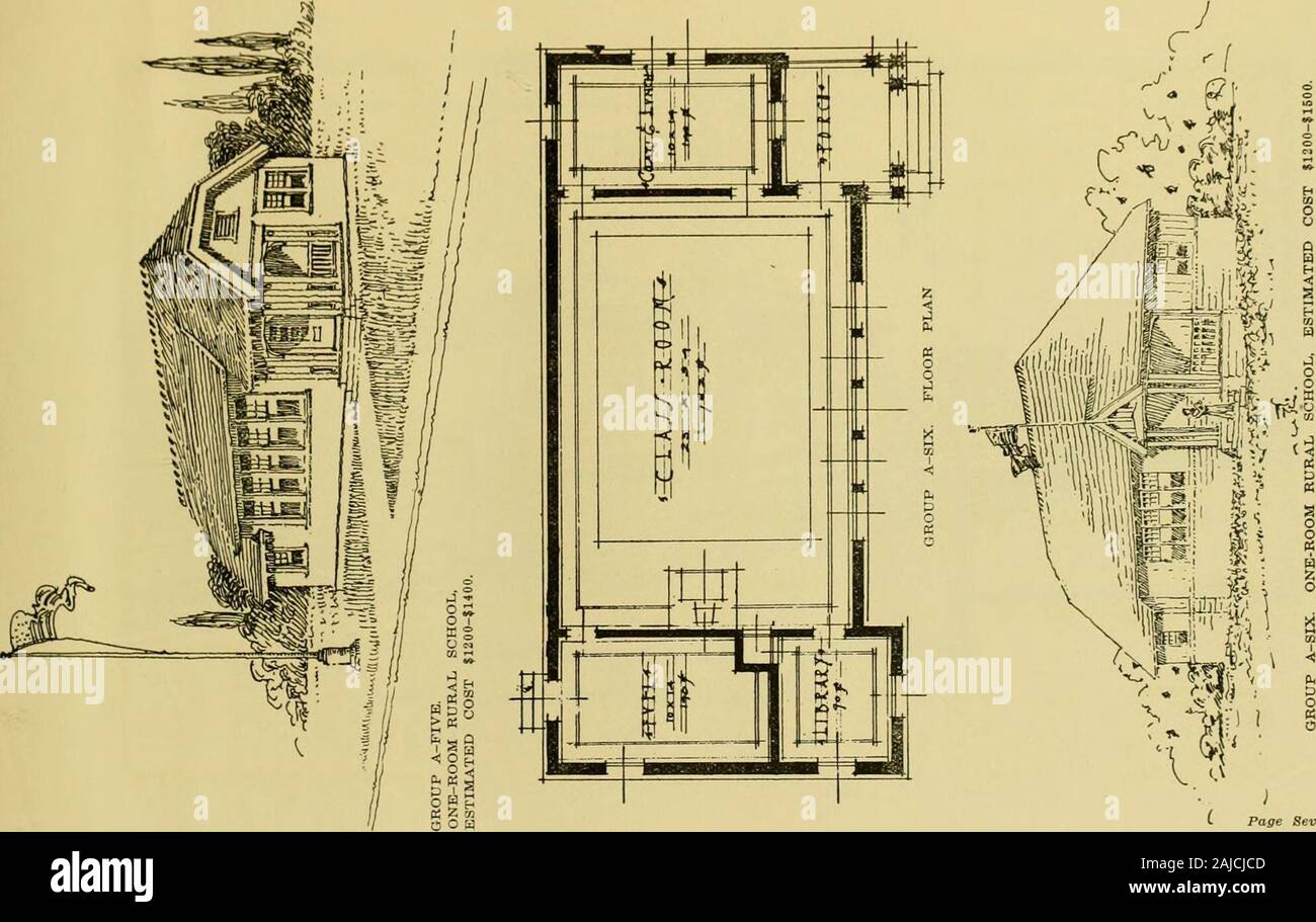 School architecture; one-, two-, three- and four-room school buildings ...