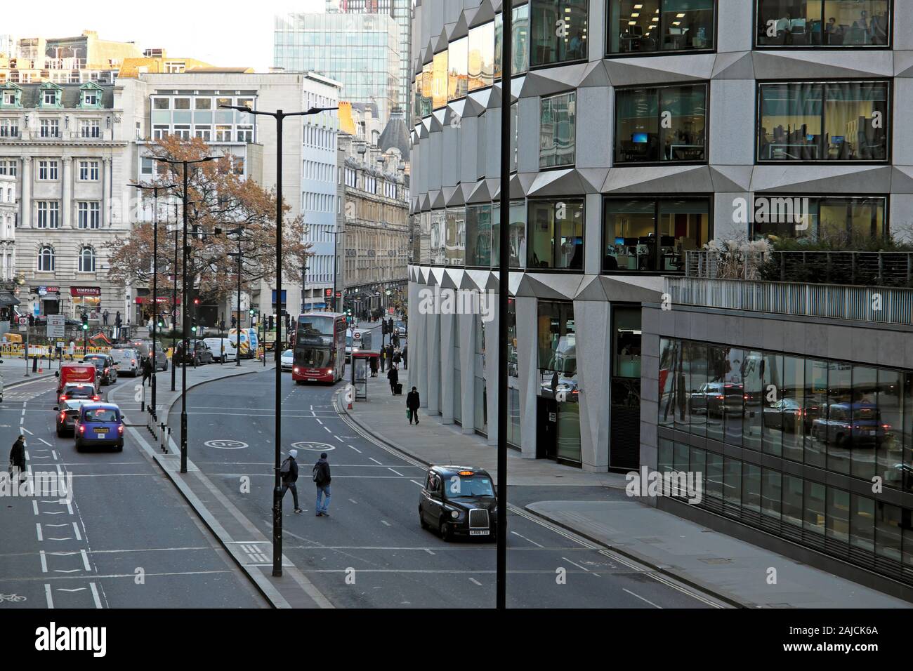 Legal and General building and London Wall street view in Moorgate City ...