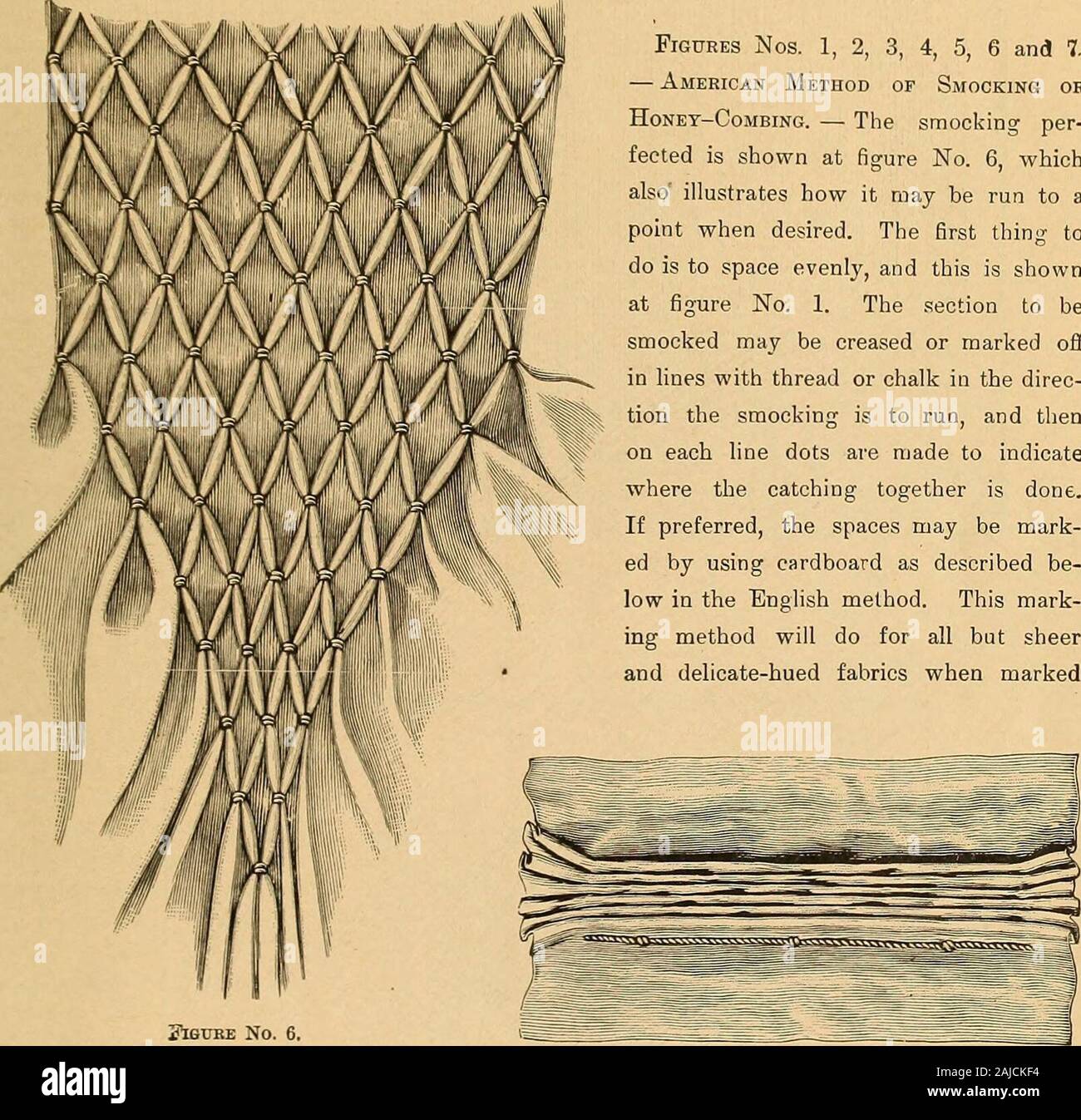 Smocking, fancy stitches, and cross stitch and darned net designs . f ...