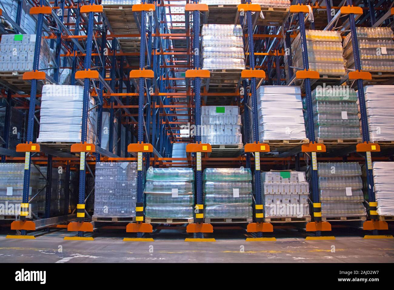 Automated storage with high shelving system Stock Photo - Alamy