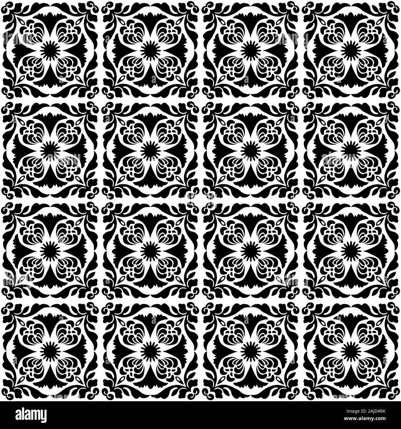 Floral wallpaper vintage scroll Black and White Stock Photos & Images ...