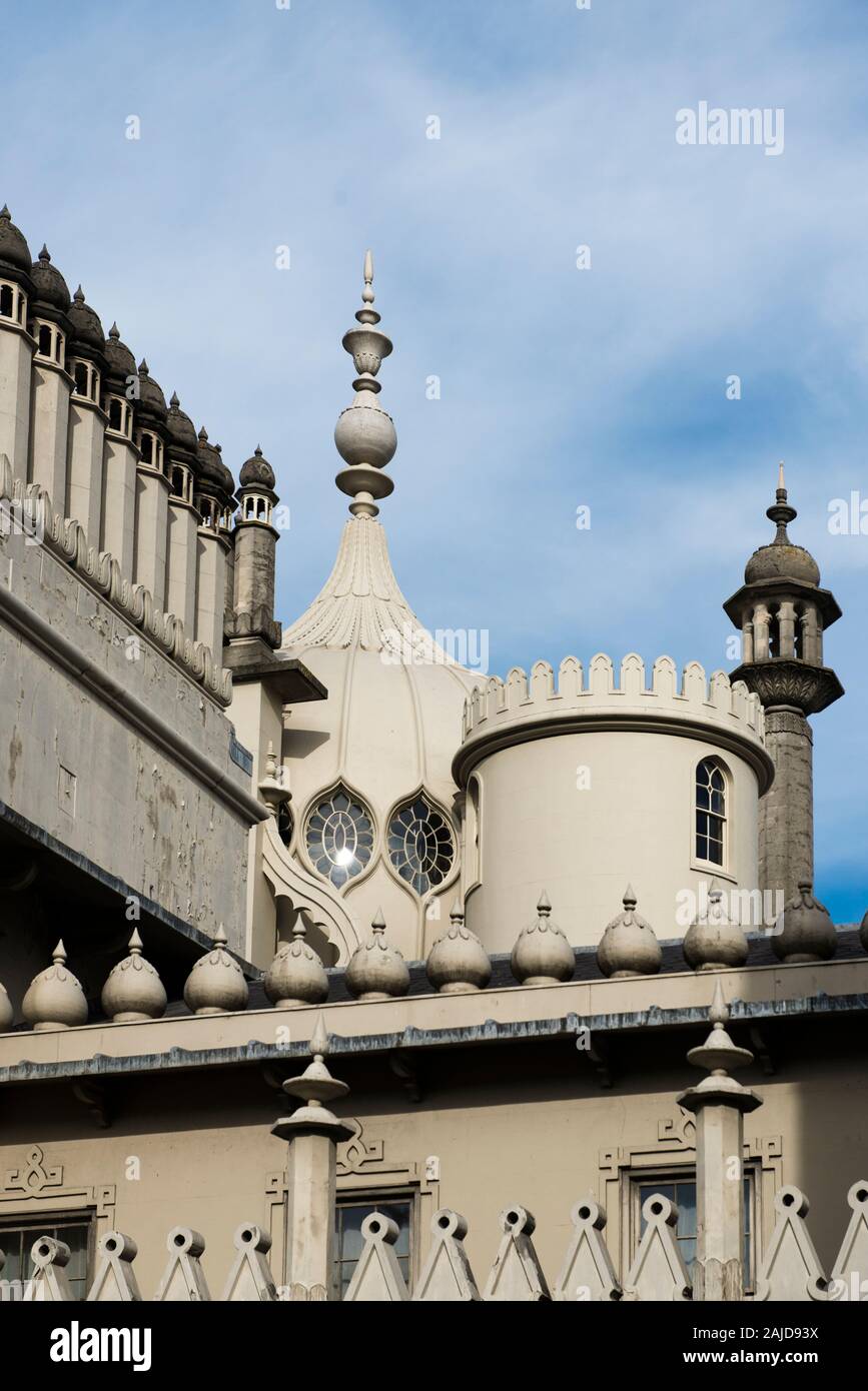 Brighton Palace Royal Pavilion. Tower, onion domes & minarets. Unusual ...