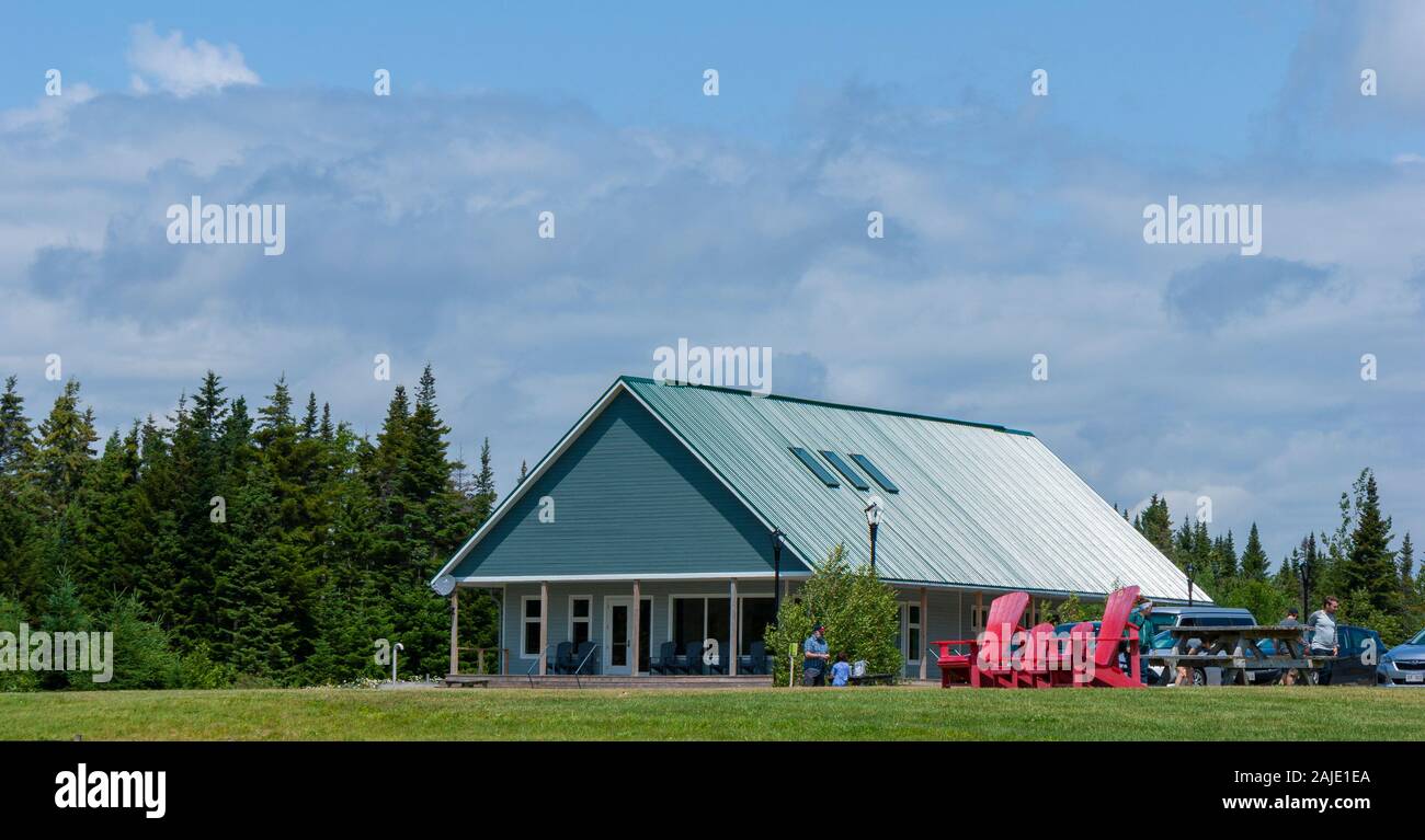 Wolfe Lake Visitor Center - a tourist information center with green ...