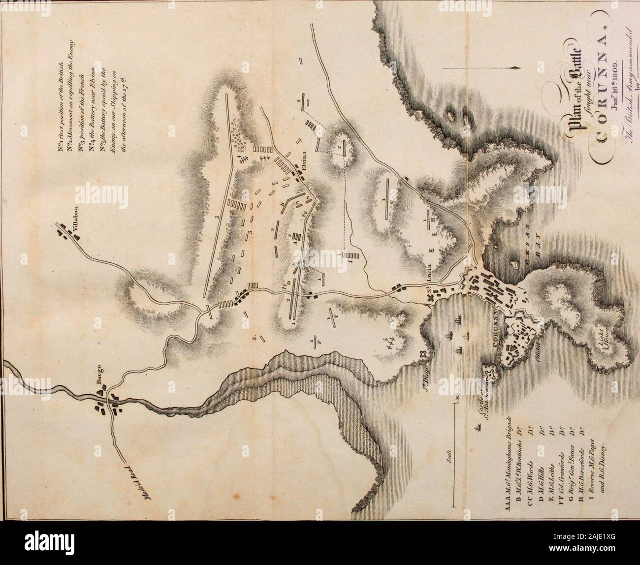 Corunna on a map hi-res stock photography and images - Alamy