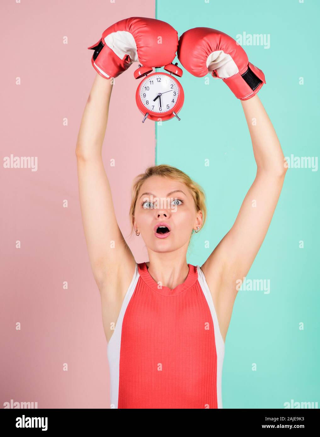 Establishing the clock time. time to fight. time for success. win the ...