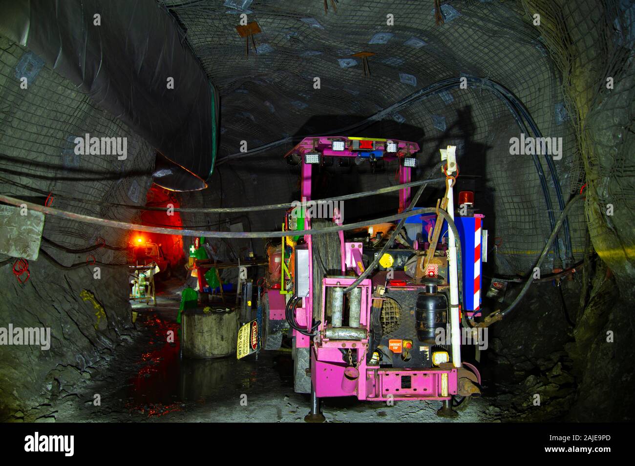 Drill Rig in Underground Mine Stock Photo - Alamy