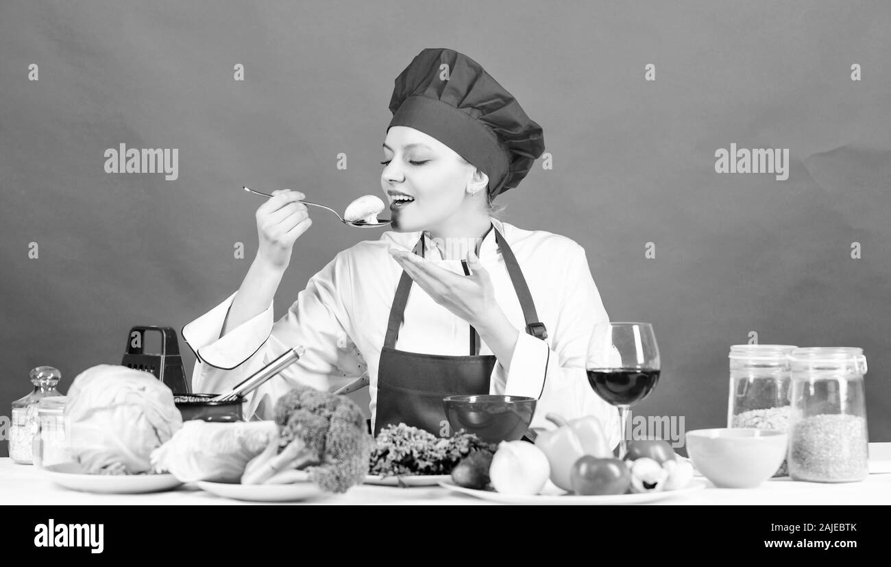 Cooking food and housekeeping. Housewife routine. Professional cooking ...