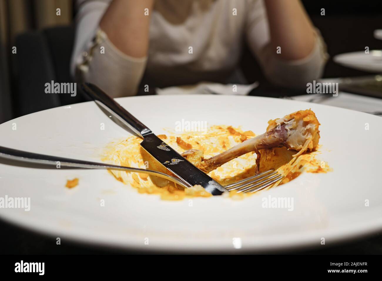 Dirty dinner plate hi-res stock photography and images - Alamy