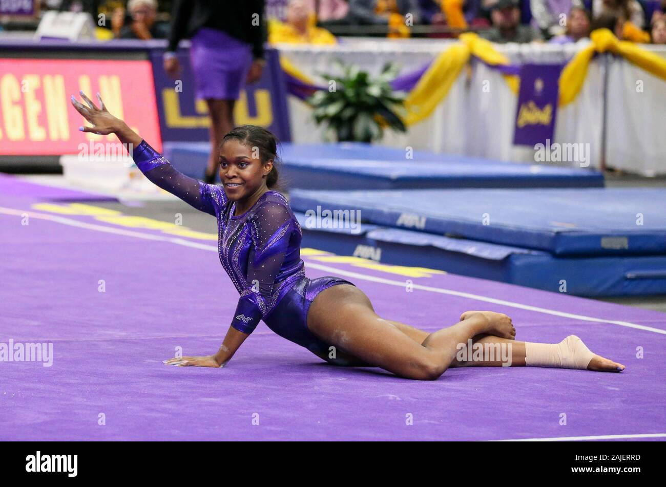 Baton Rouge, LA, USA. 3rd Jan, 2020. LSU's Kiya Johnson performs her ...