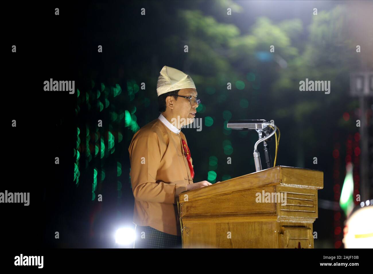 Yangon, Myanmar. 4th Jan, 2020. Yangon Region Chief Minister U Phyo Min ...