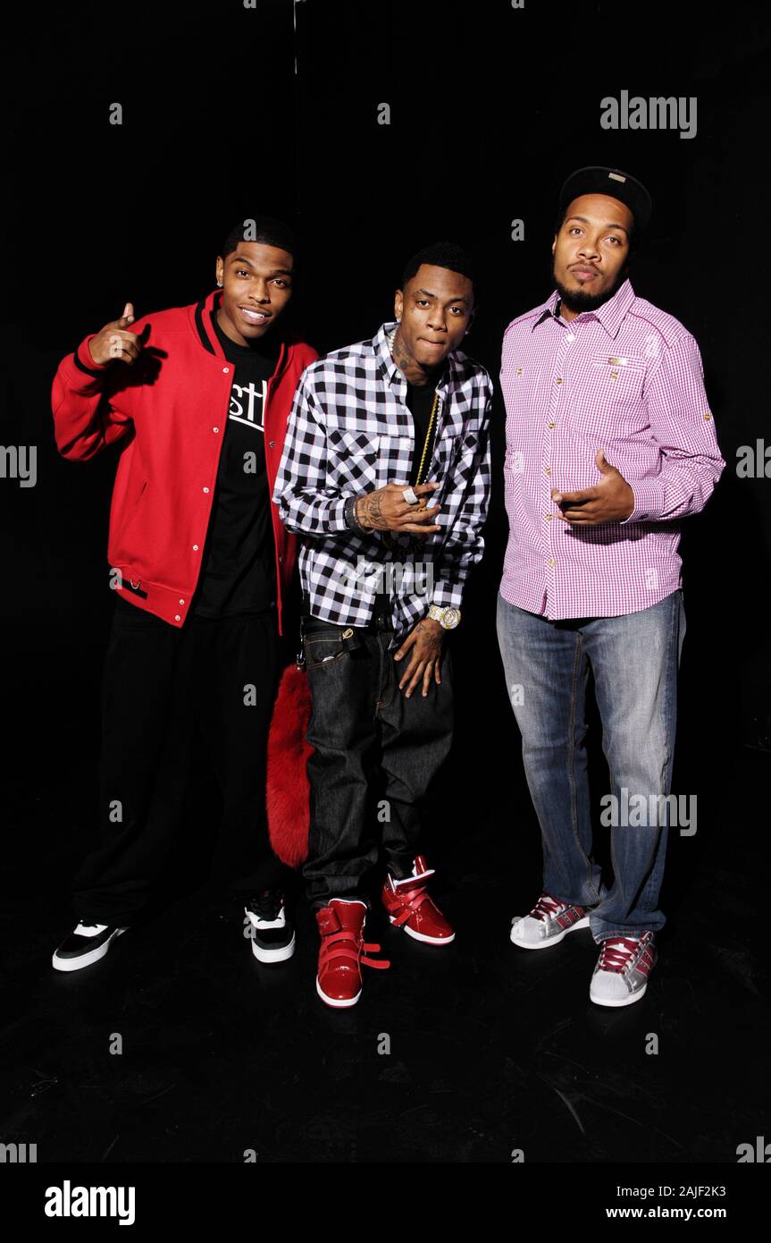 (L-R) Justin Benjamin Alex Rucker aka JBar, Rapper Deandre Way aka ...