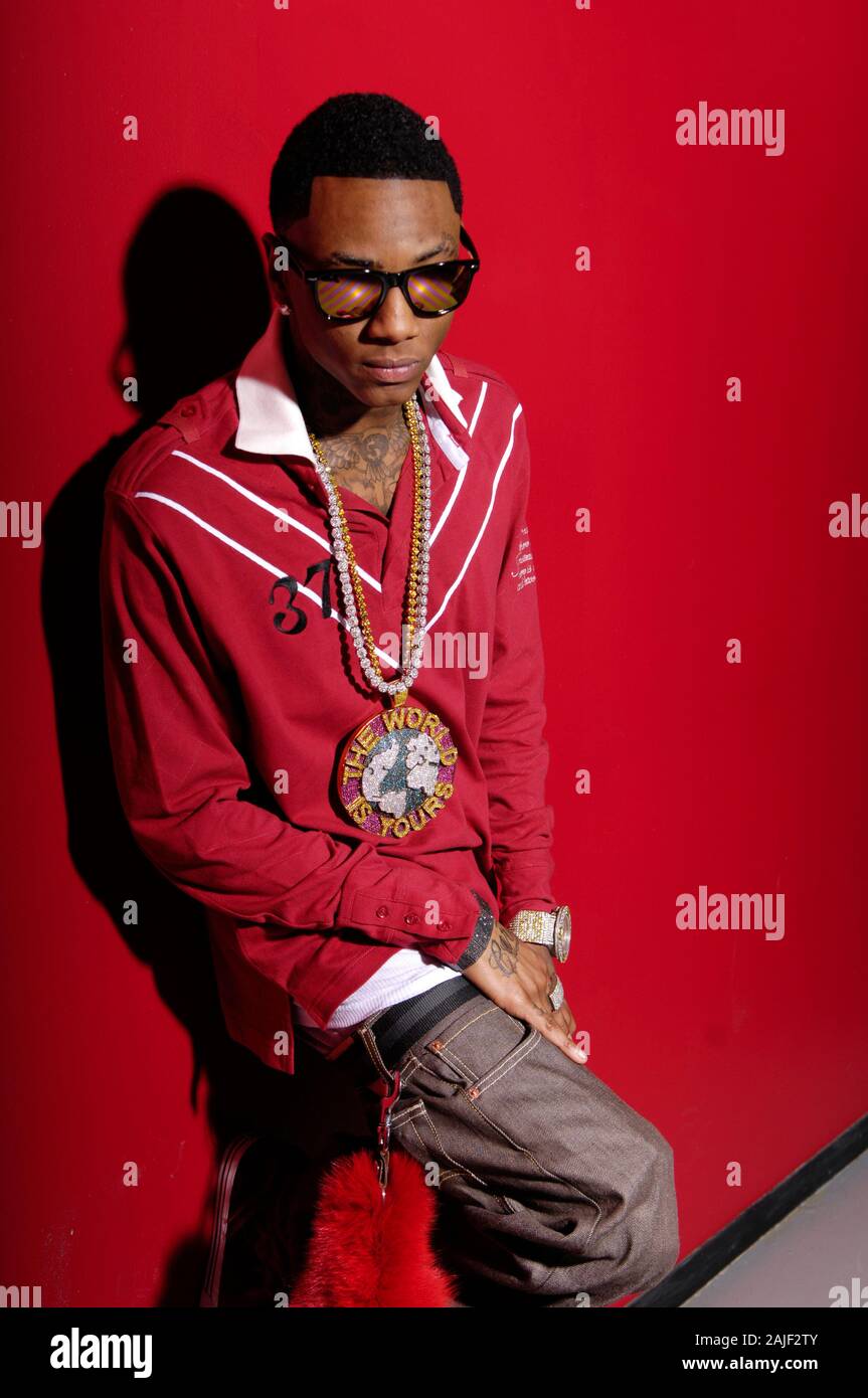 Rapper Deandre Way aka Soulja Boy portrait on set at JBar ft. Soulja ...