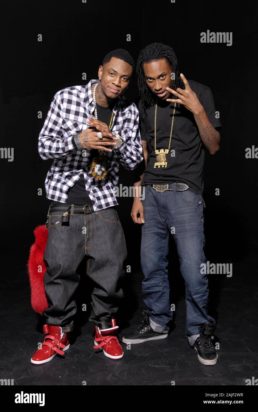 Rapper Deandre Way aka Soulja Boy (l) on set portrait at JBar ft ...
