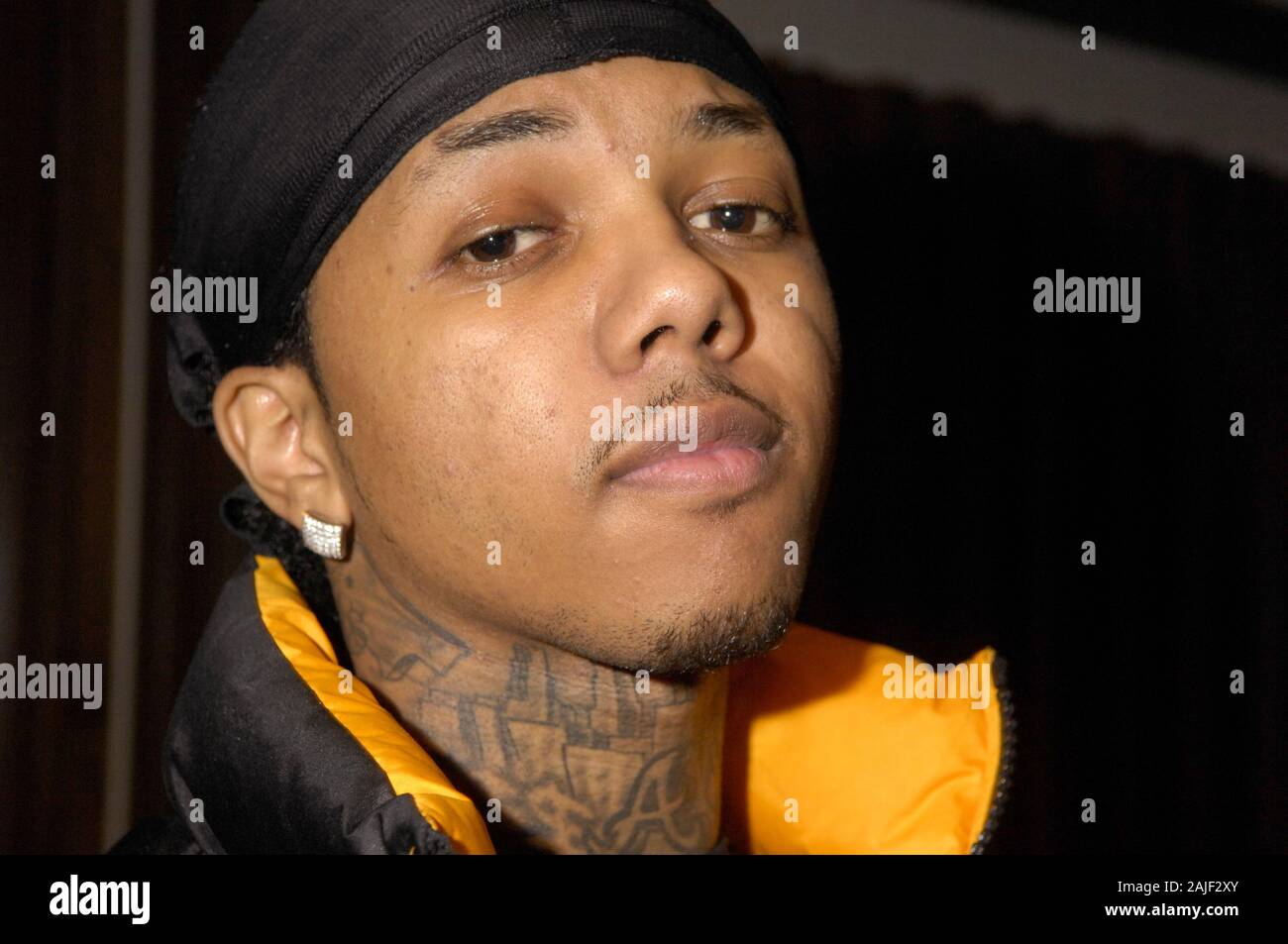 Rapper Abrahim Mustafa aka Arab portrait at a recording studio on ...