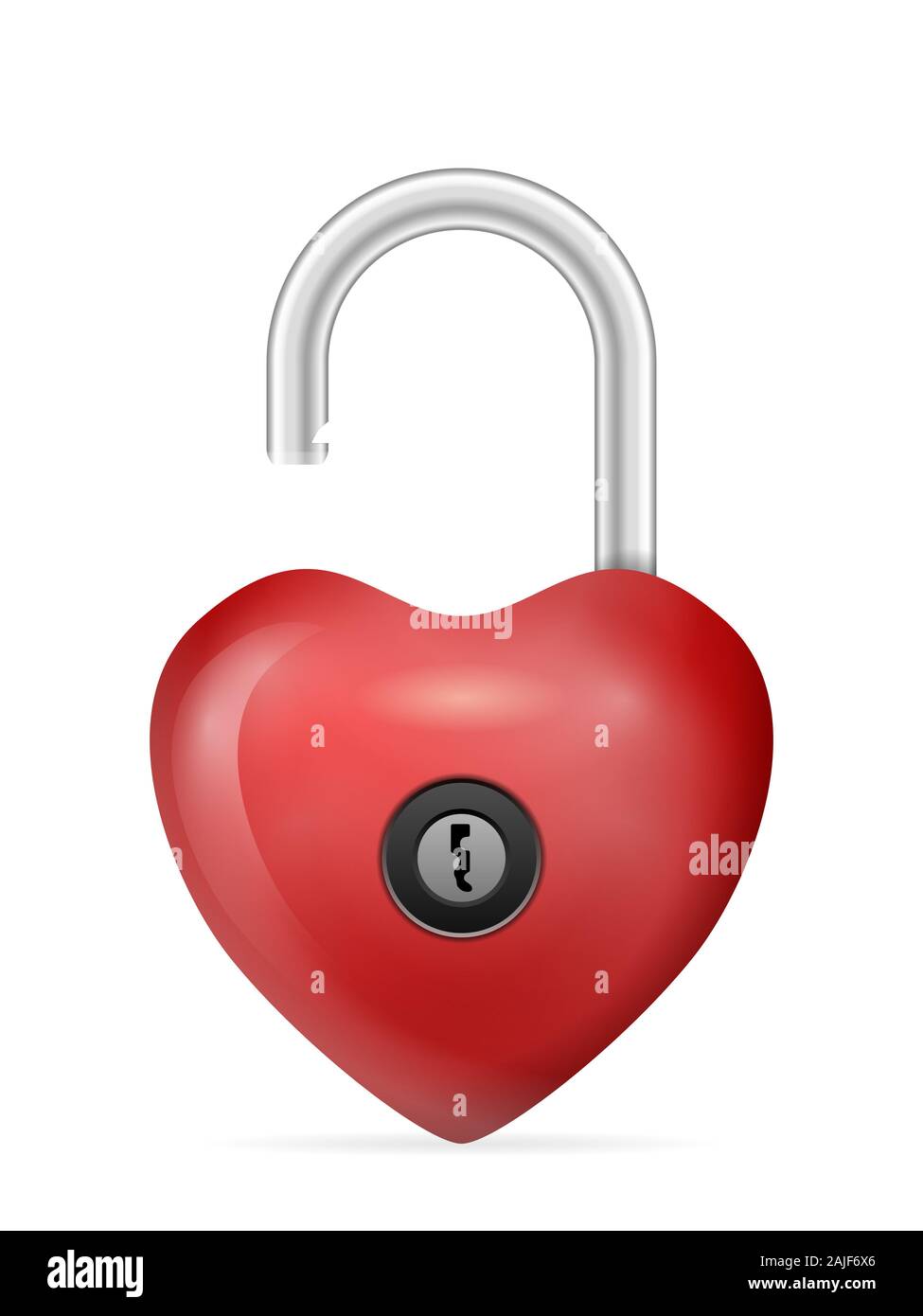 Padlock heart on a white background. Vector illustration Stock Photo ...