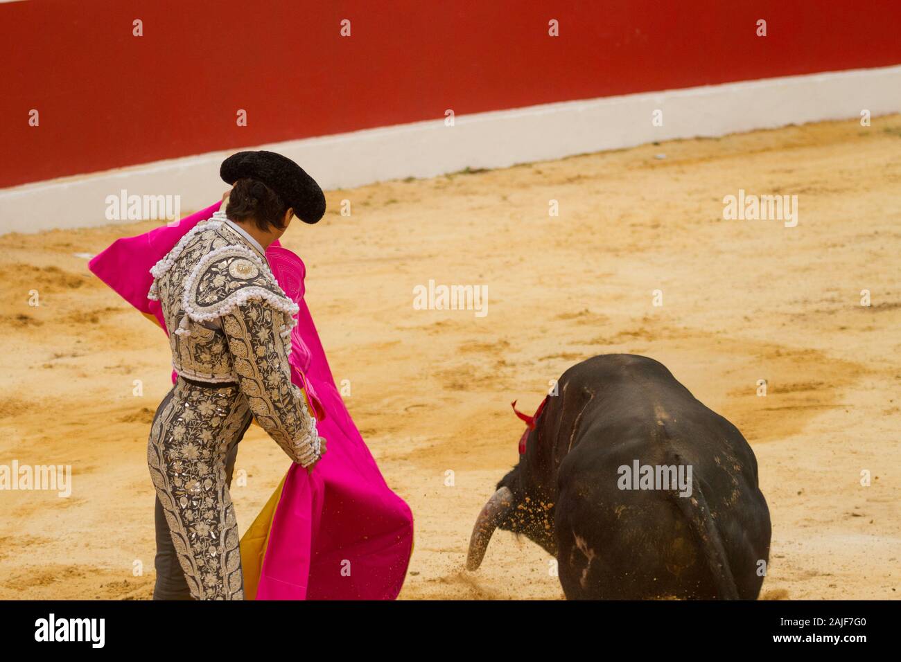 Bullfighter doing work Stock Photo - Alamy