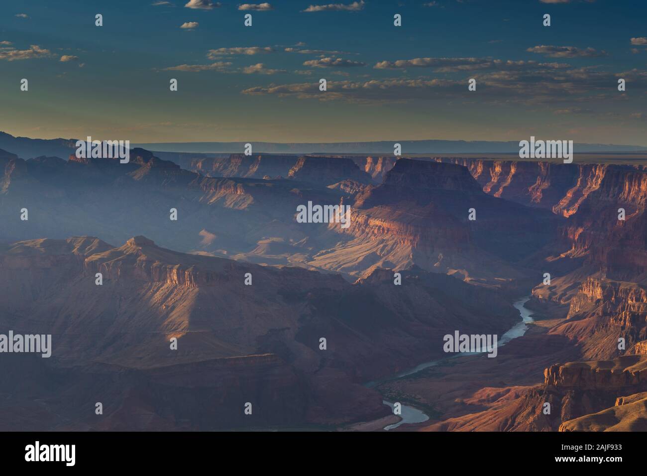 The Colorado River Through the Grand Canyon at Sunset, Grand Canyon ...