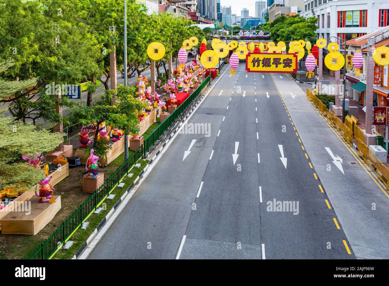 Singapore Chinatown preparing to celebrate the Year of the Rat New Year ...