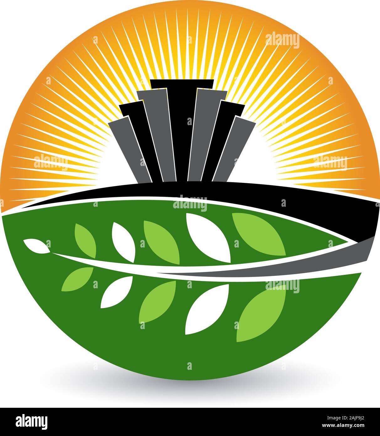 eco building logo Stock Photo - Alamy