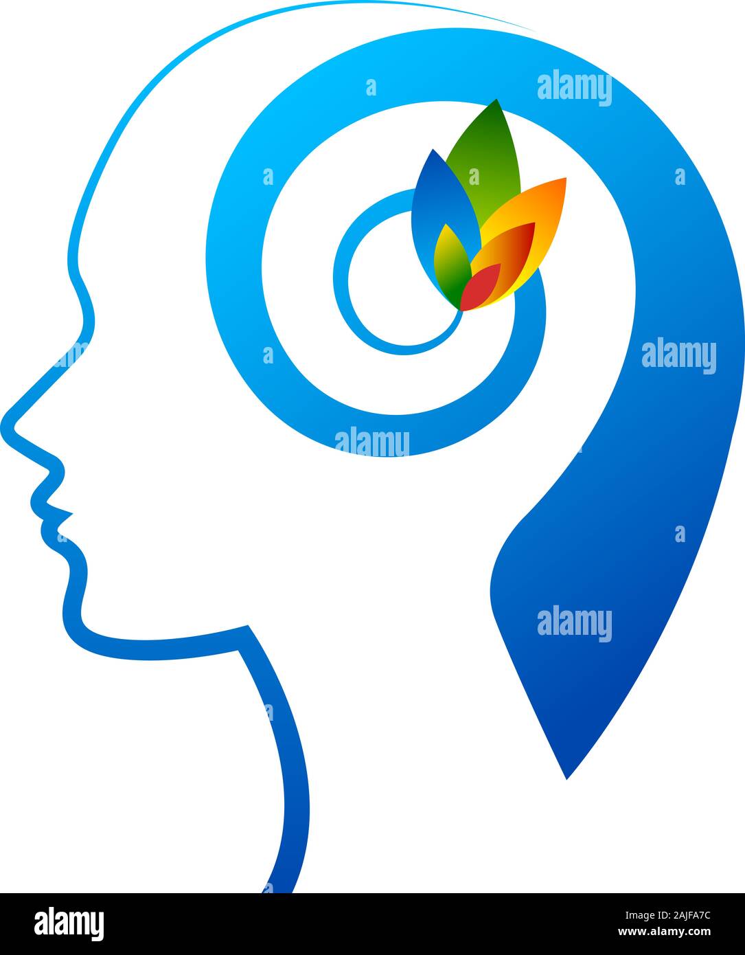 mind flower logo Stock Photo - Alamy