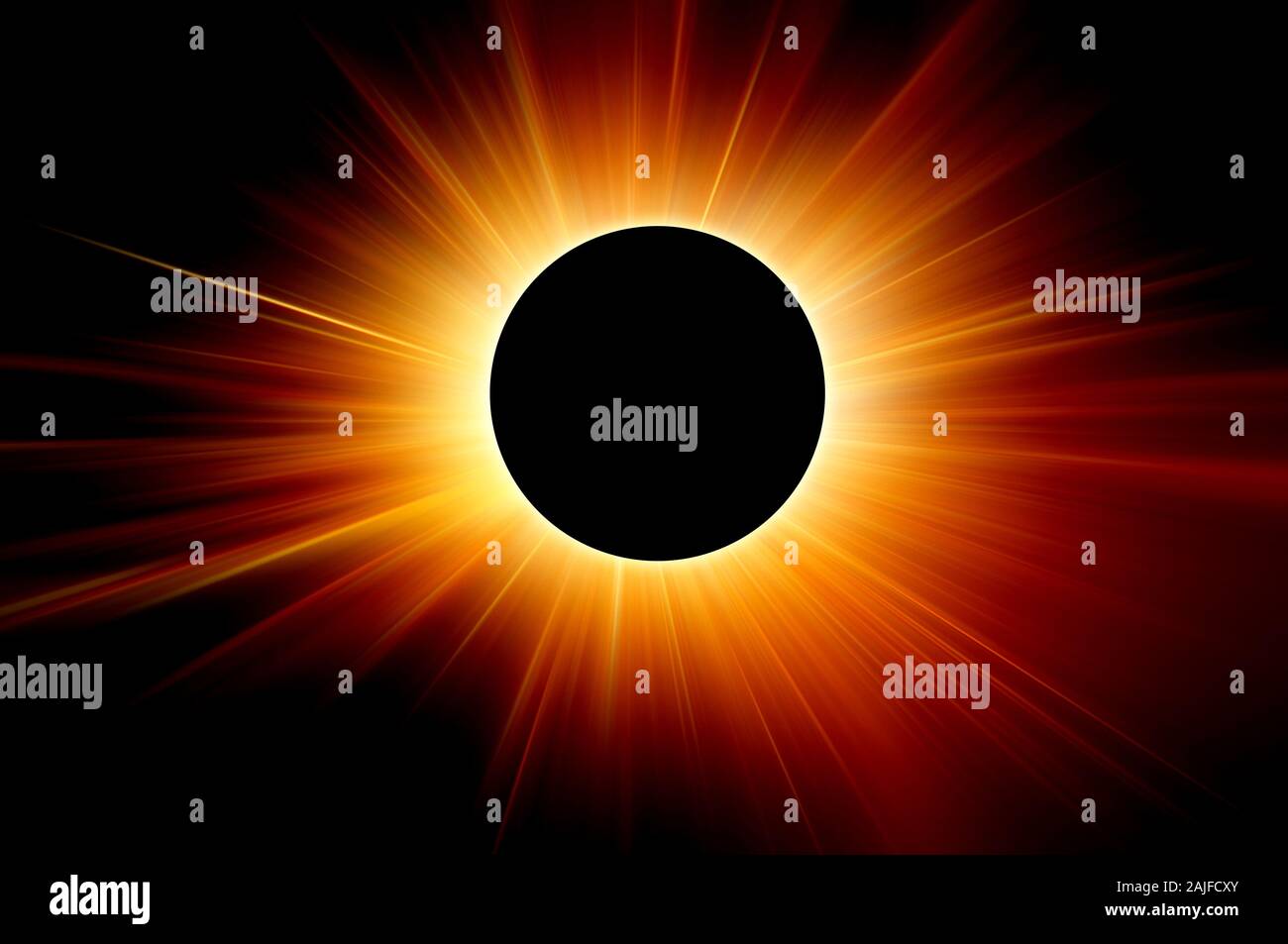 solar eclipse the sun rays background Stock Photo - Alamy