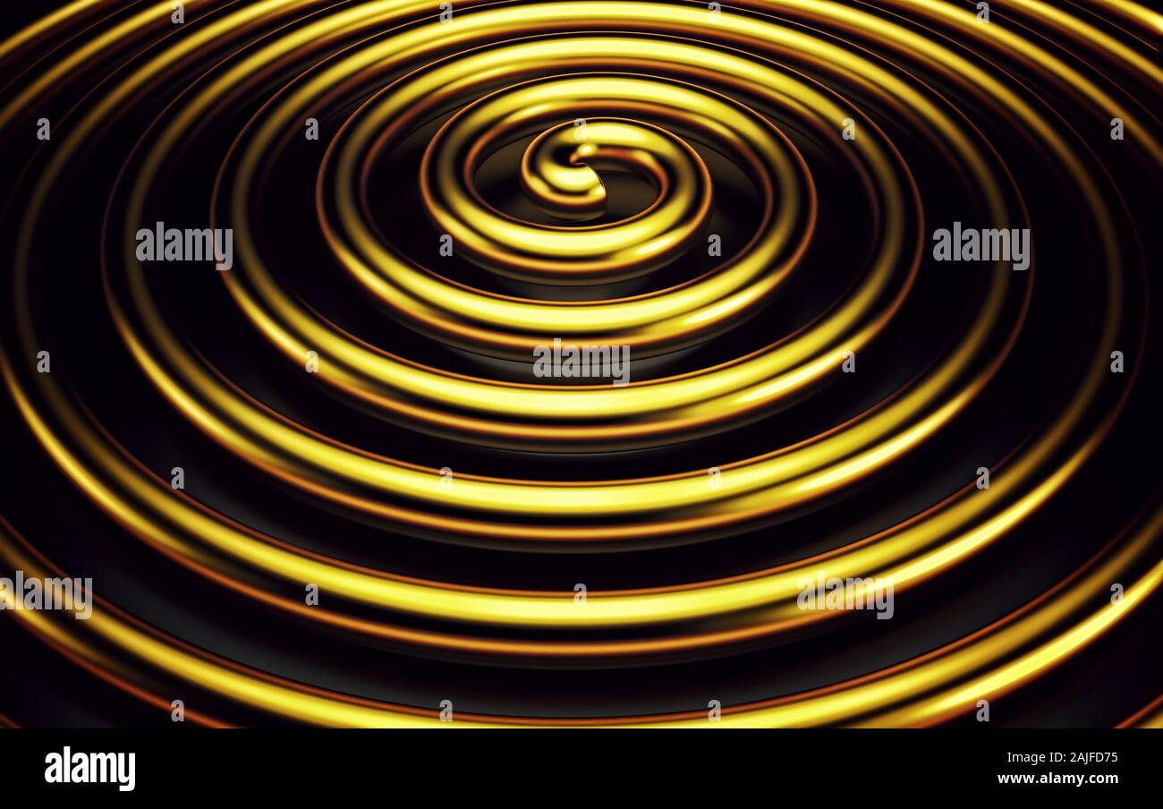 Gold wavy background color splash, elegant classy design. 3d rendering ...